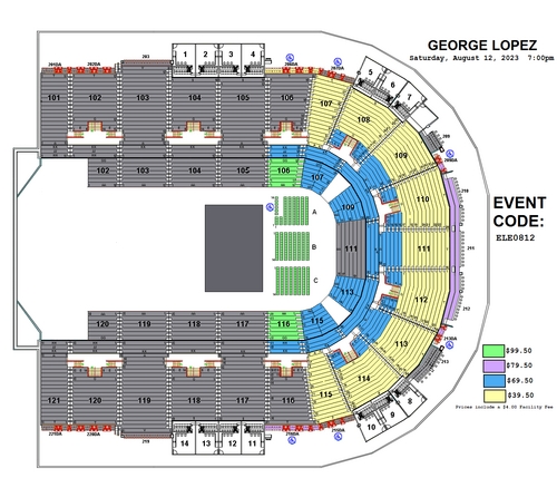 Concerts Laredo TX | Live Music Laredo TX | Sames Auto Arena: Seating Maps